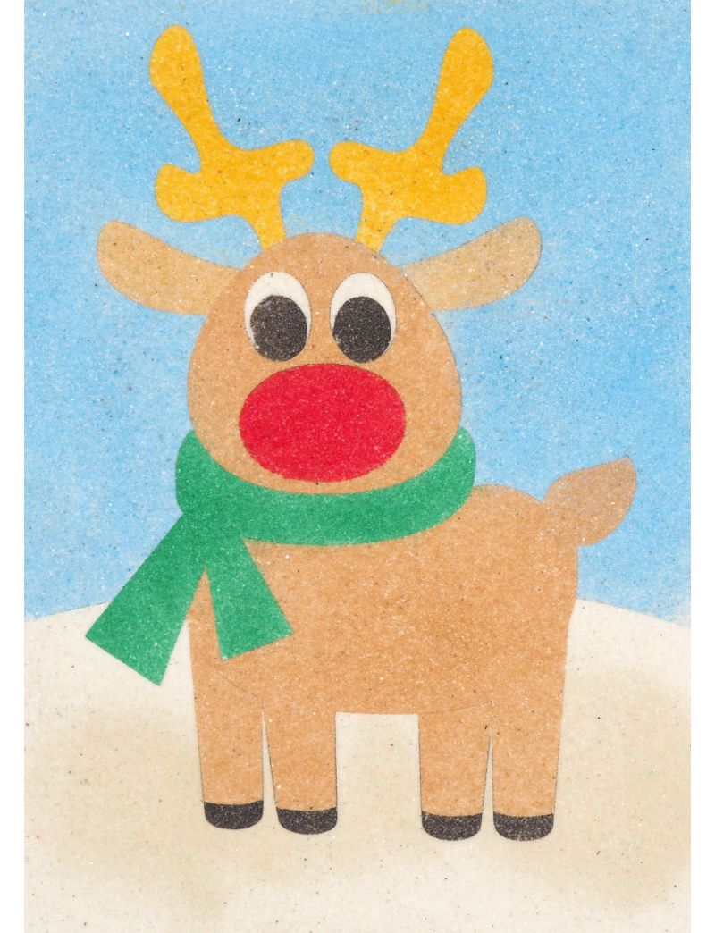 Peel 'N Stick Adhesive Sand Art Board, Reindeer (5-in x 7-in)
